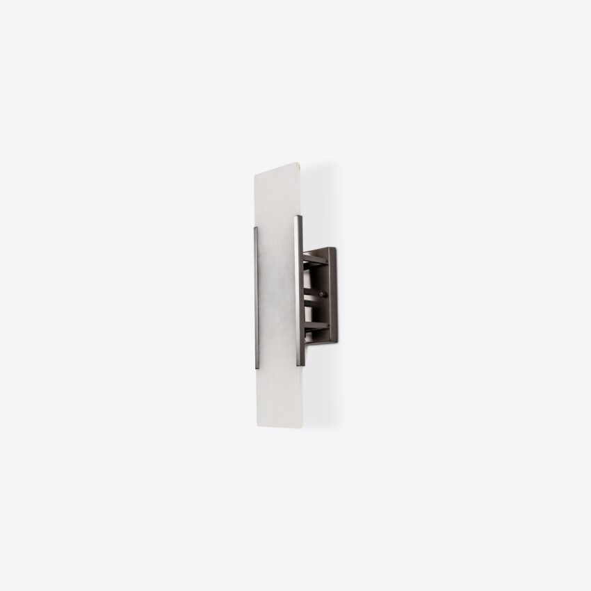 Mosman Bronze Linear Wall Sconce - alabaster wall light