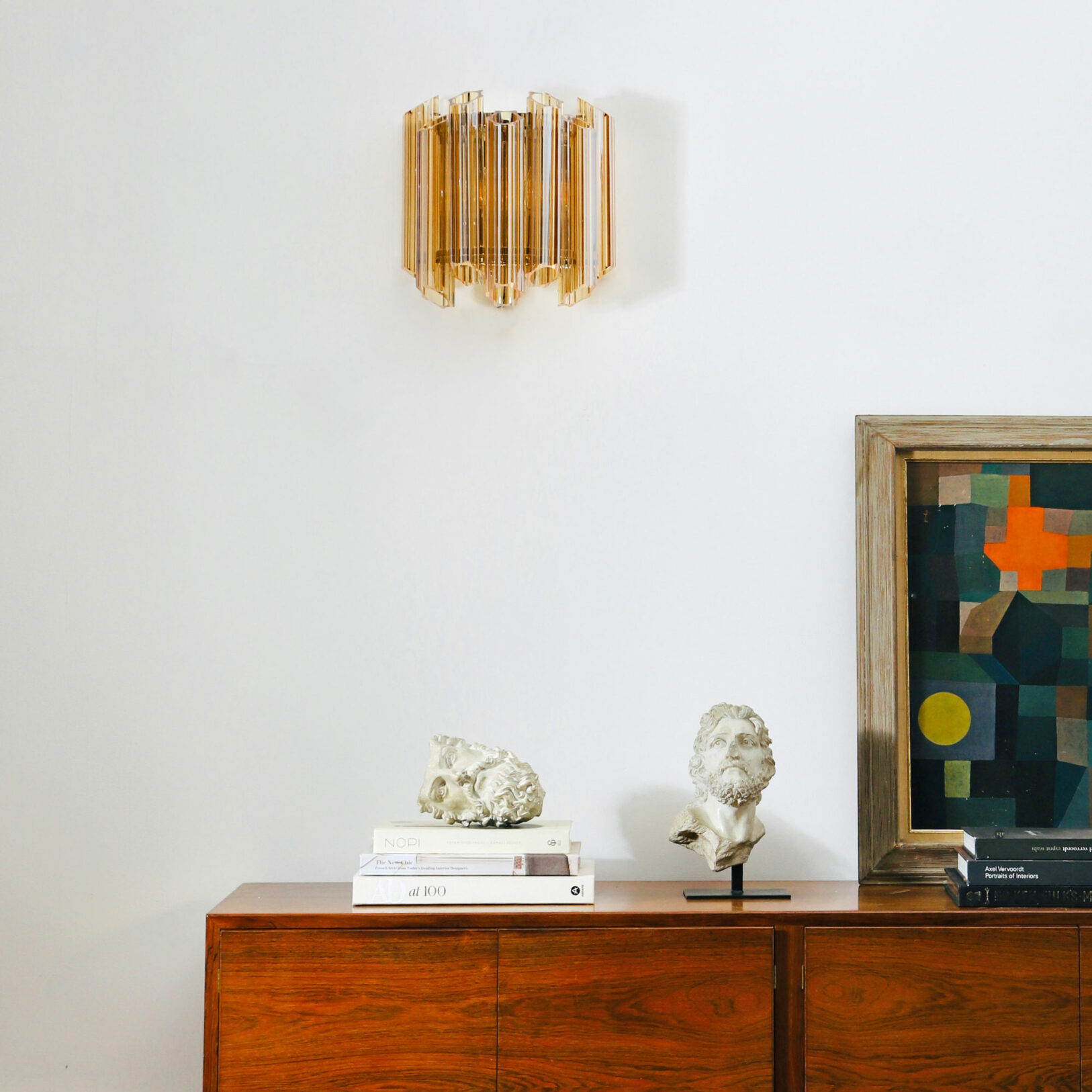 Amber Palermo Wall Light - A 70's inspired amber yellow wall light
