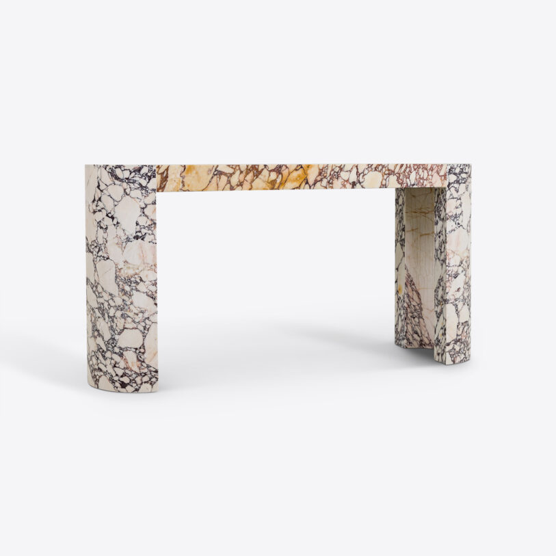Riviera Viola Marble Console Table - entrance hall marble console
