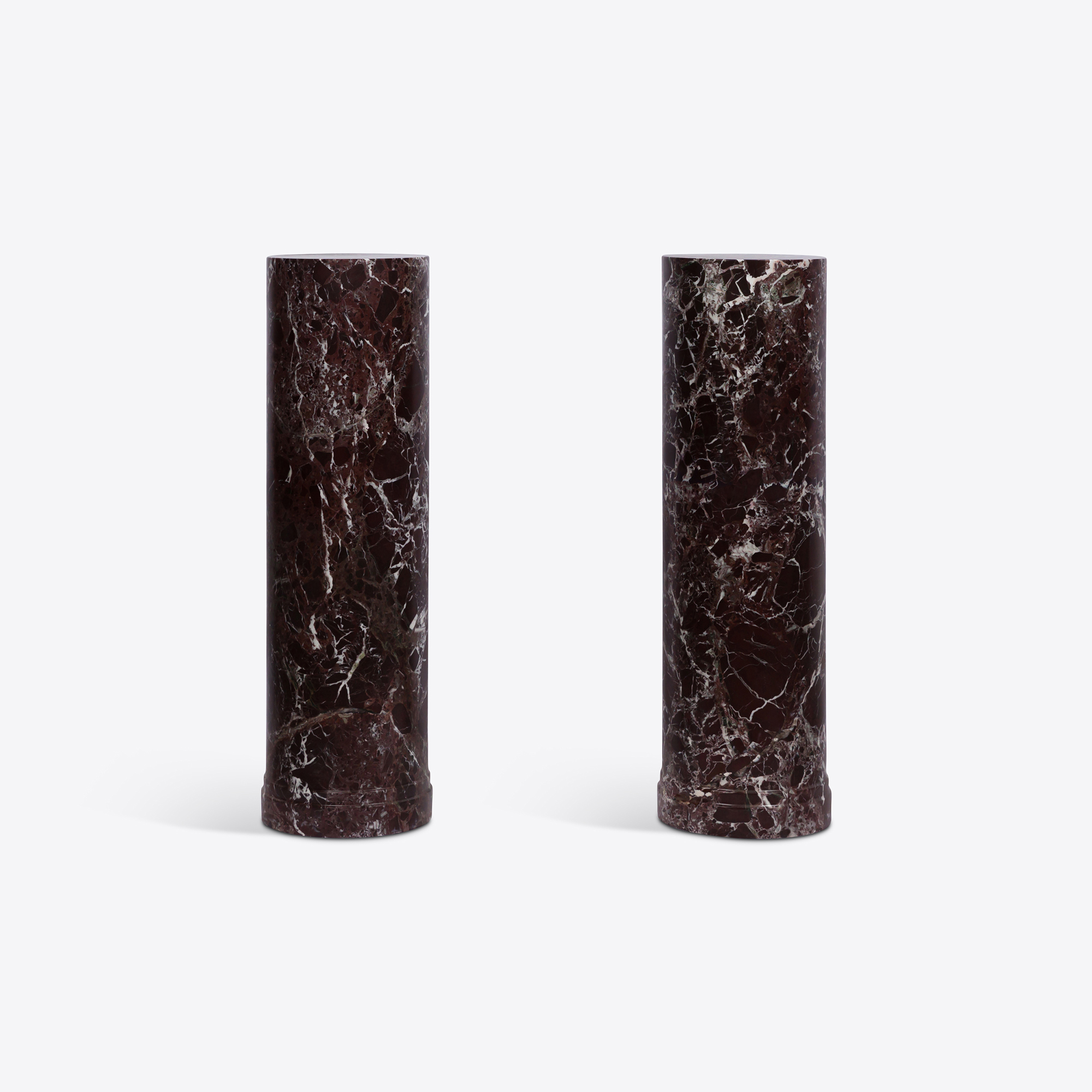 Walter Marble Column Italian Rosa - Pure White Lines