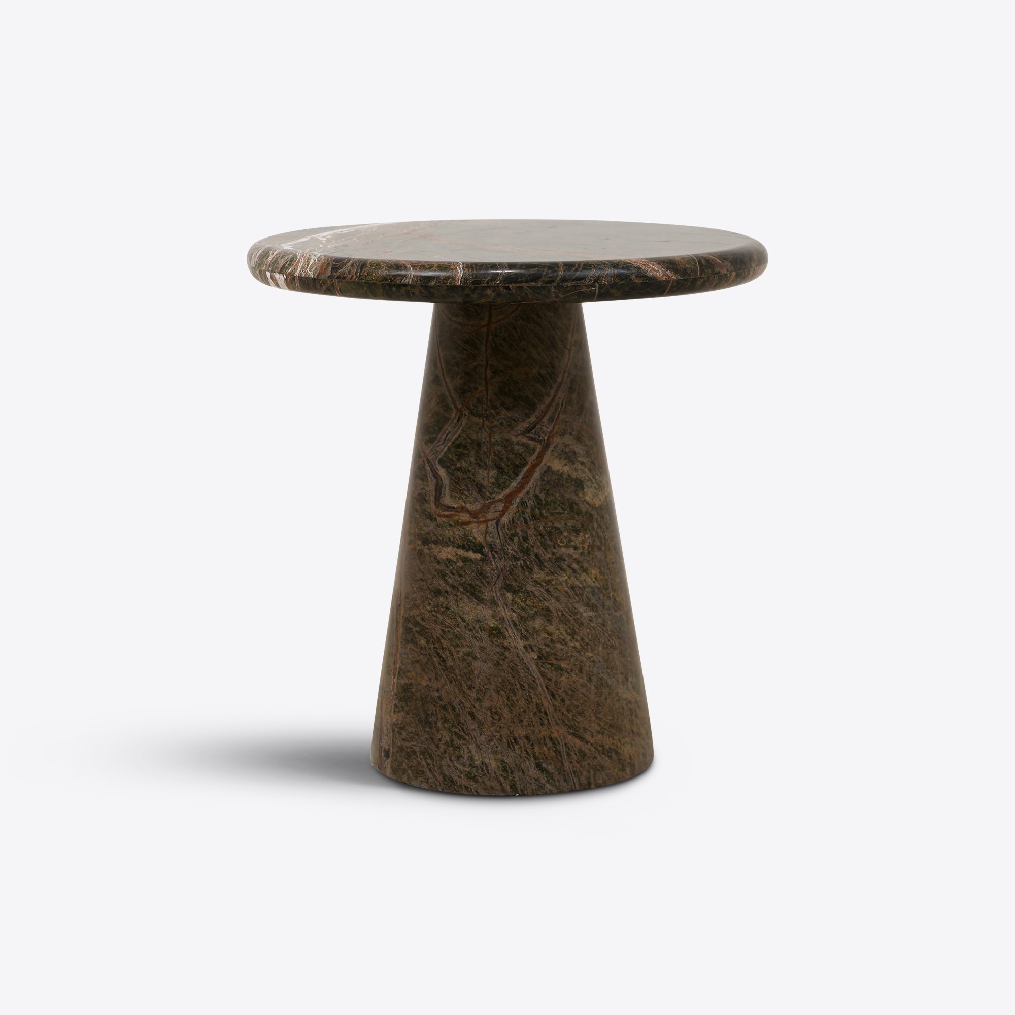 Verona Forest Green Marble Side Table - Pure White Lines